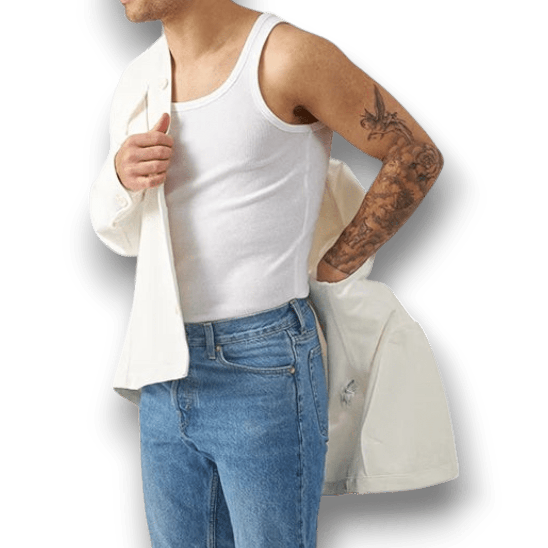 Men Ribbed Tank Top (Pack of 2)